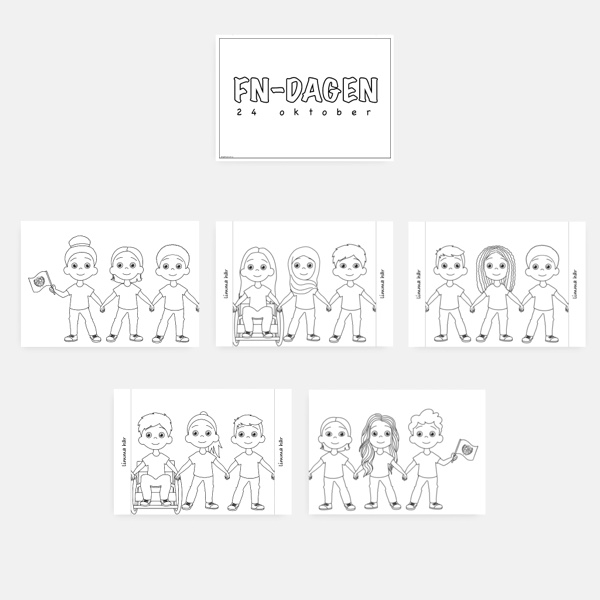 Över 10 gratis målarbilder för Barnkonventionens dag