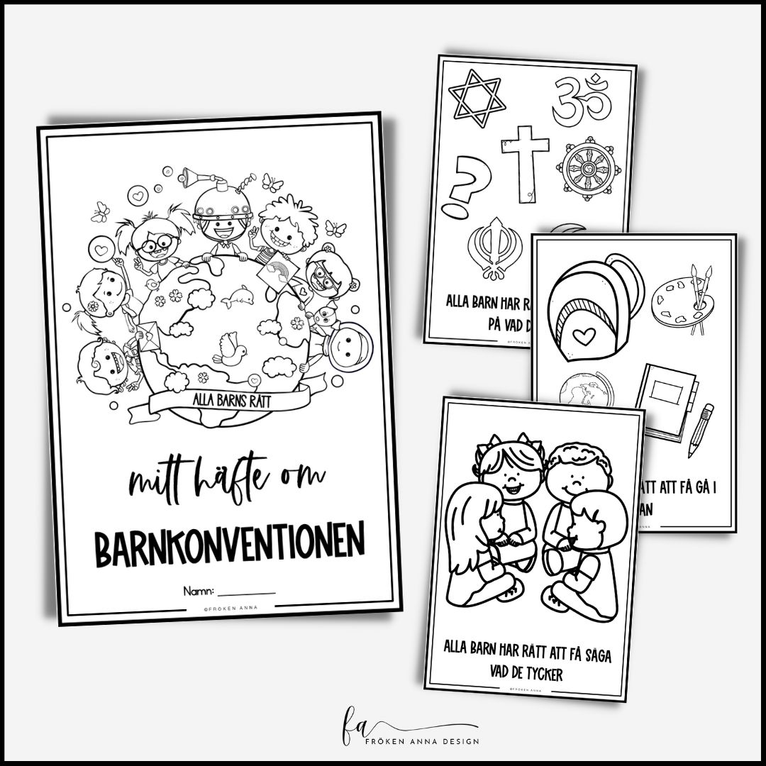 Över 10 gratis målarbilder för Barnkonventionens dag