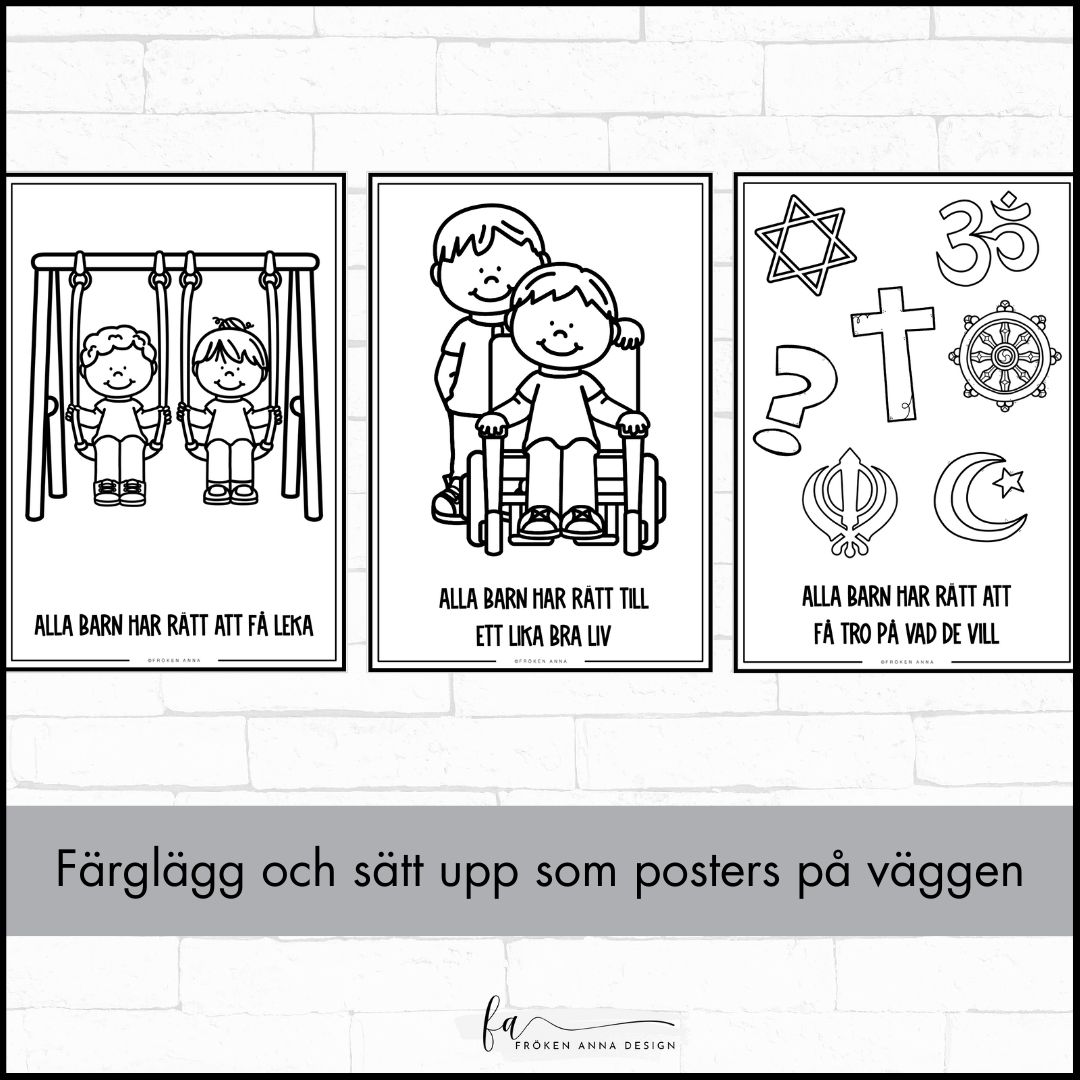 Över 10 gratis målarbilder för Barnkonventionens dag